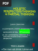 The Difference Between Holistic Thinking and Partial Thinking | PDF ...