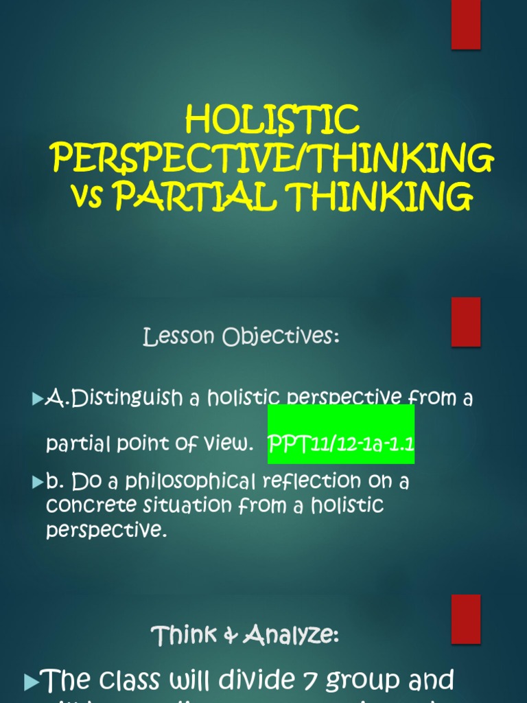 Holistic Perspective | Rubric (Academic) | Thought