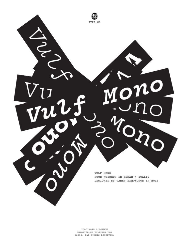 Vulf Mono Specimen | PDF