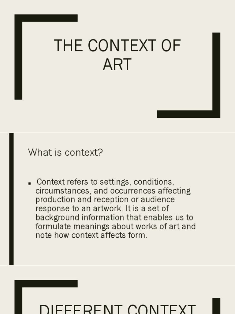 The Context of Art | PDF | History