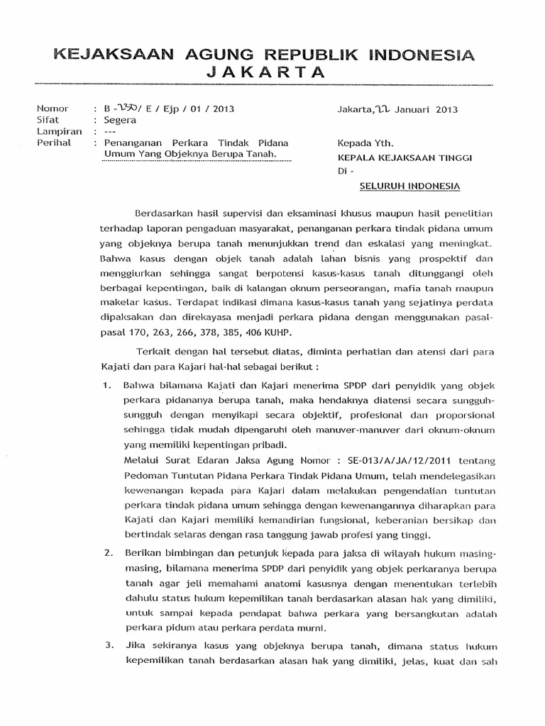 Surat Edaran Jaksa Agung PDF | PDF