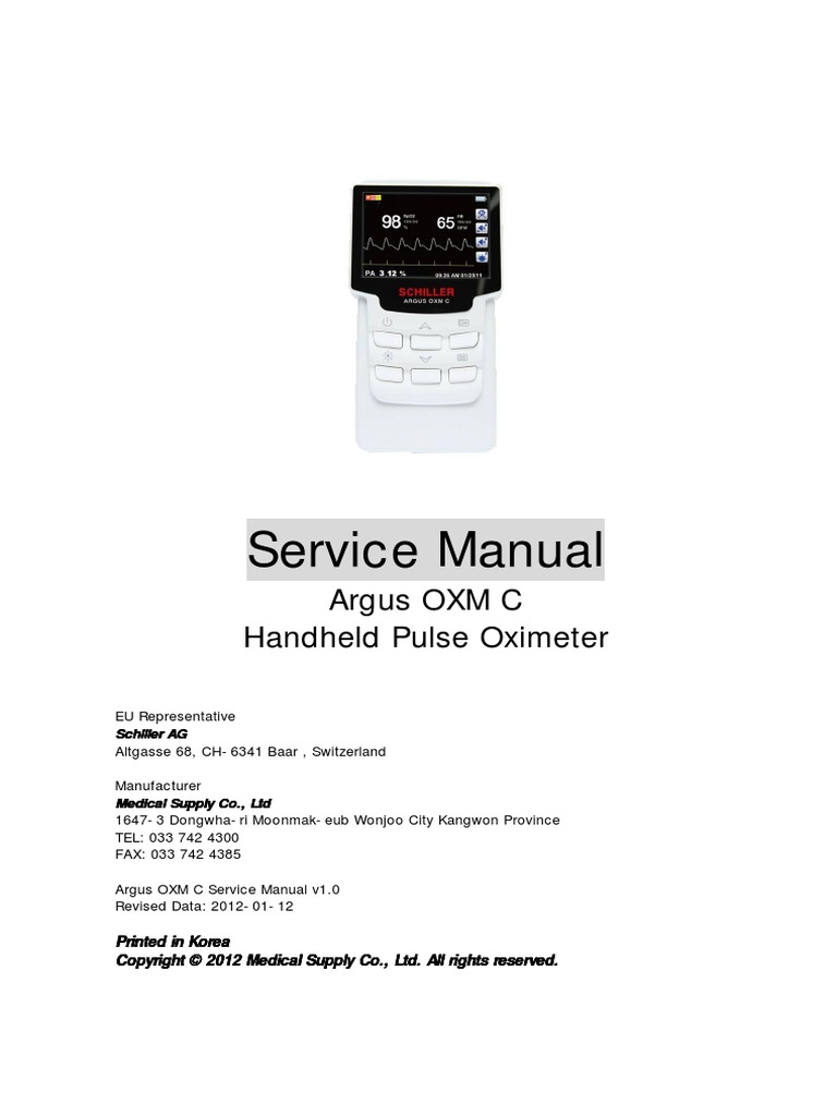 Argus OXM C Service Manual (2012 | PDF | Rechargeable Battery ...