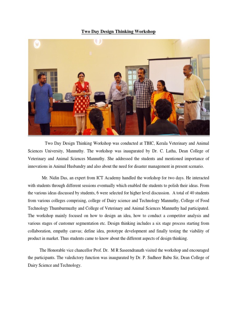 Two Day Design Thinking Workshop | PDF | Wellness