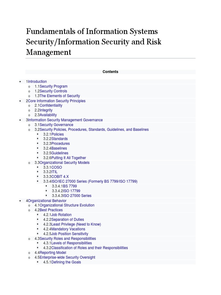 Fundamentals of Information Systems Security | PDF | Information Security | Internal Control
