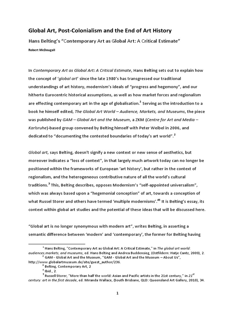 Global Art Post-Colonialism and The End | PDF | Art History ...