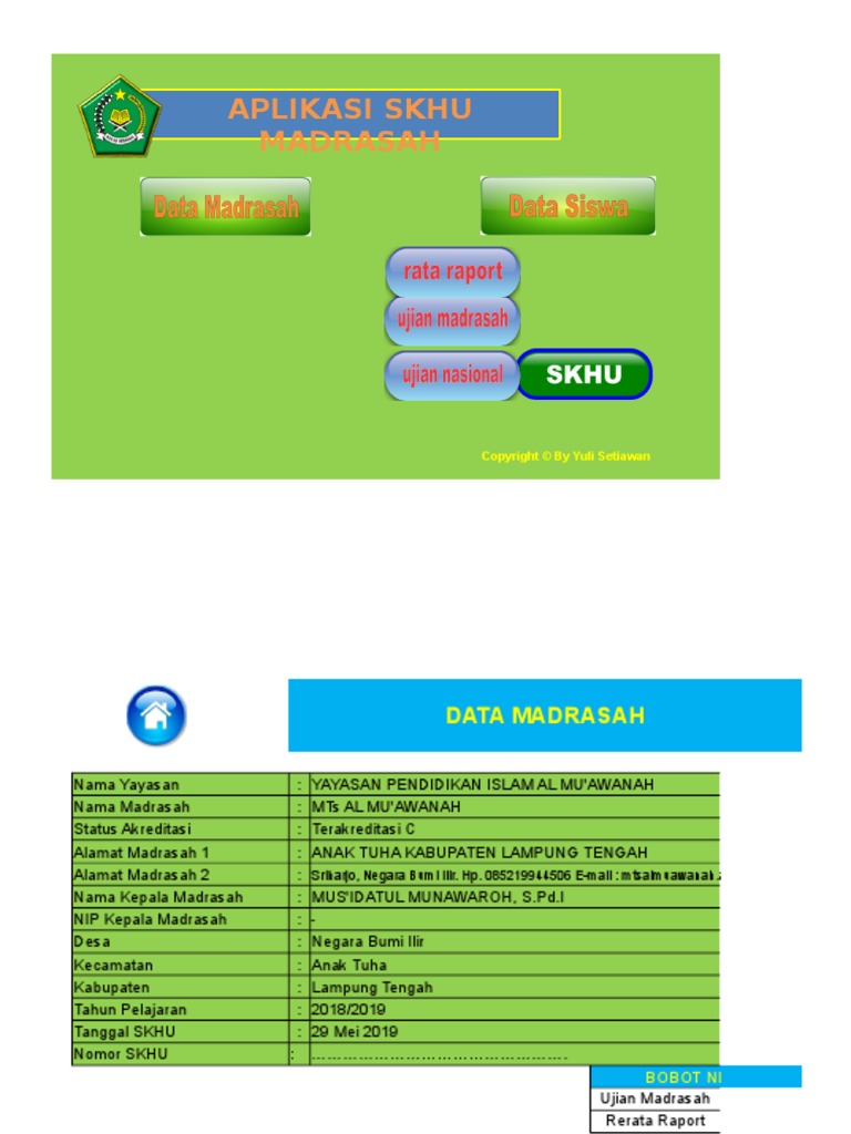 Aplikasi Cetak Skhu-S Mts 2019 | PDF