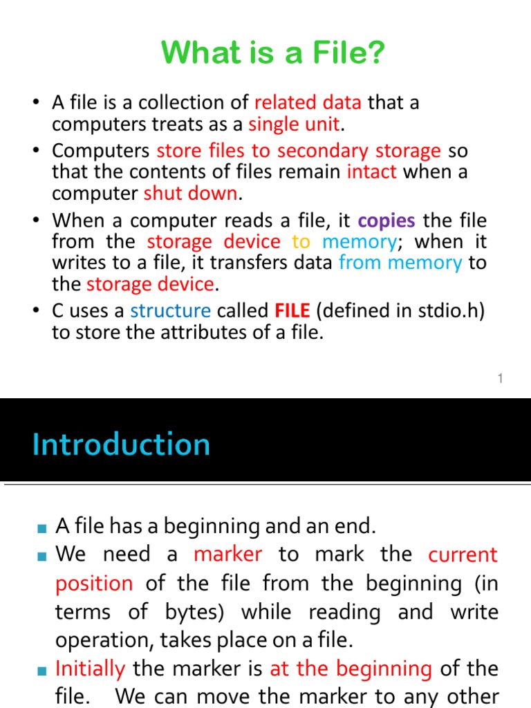 What Is A File Related Data Single Unit Store Files To Secondary Storage Intact Shut Down