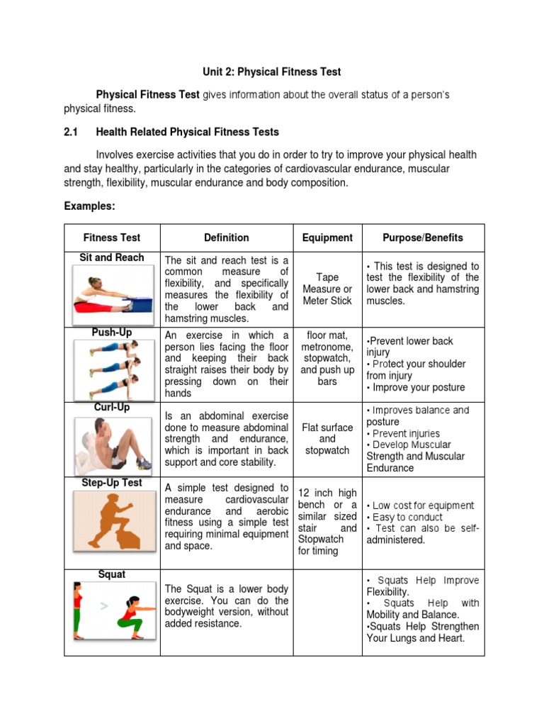 Handout | PDF | Physical Fitness | Flexibility (Anatomy)
