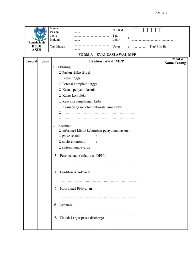 Form MPP (2 Sisi) | PDF