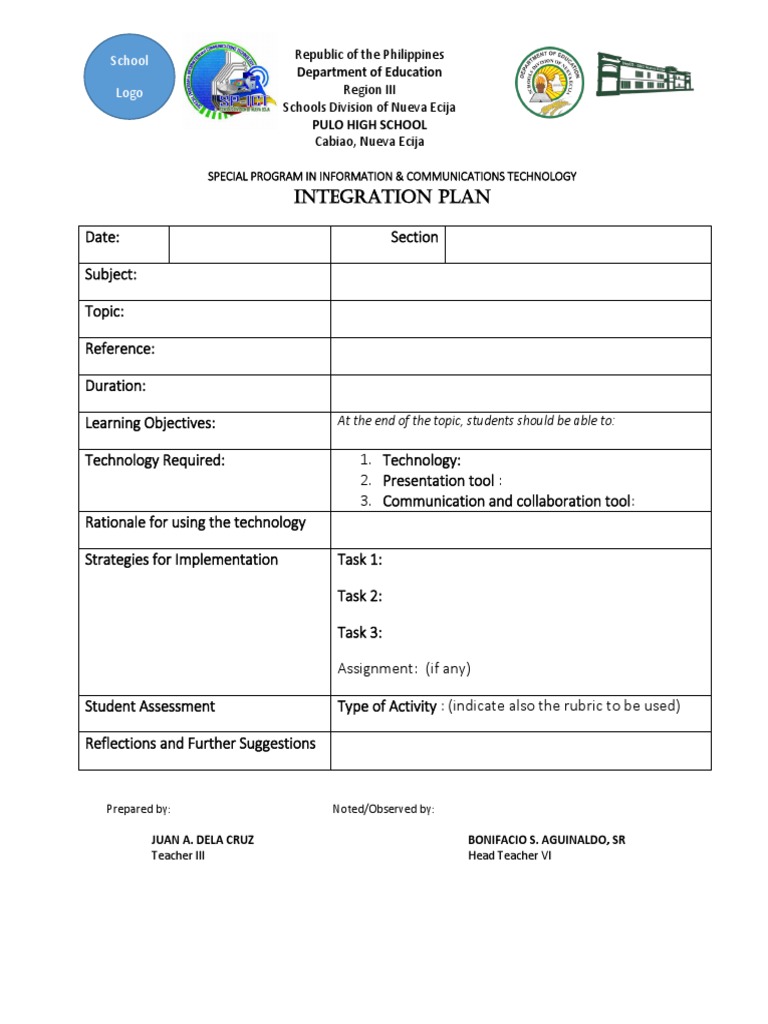 ICT Integration Plan for Pulo High School | PDF | Art