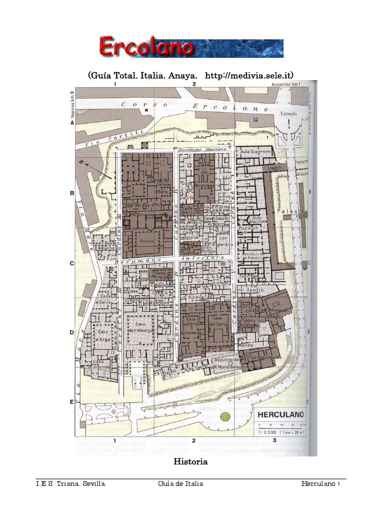 Mapa y Guía de Herculano | PDF | Pompeya | Nápoles