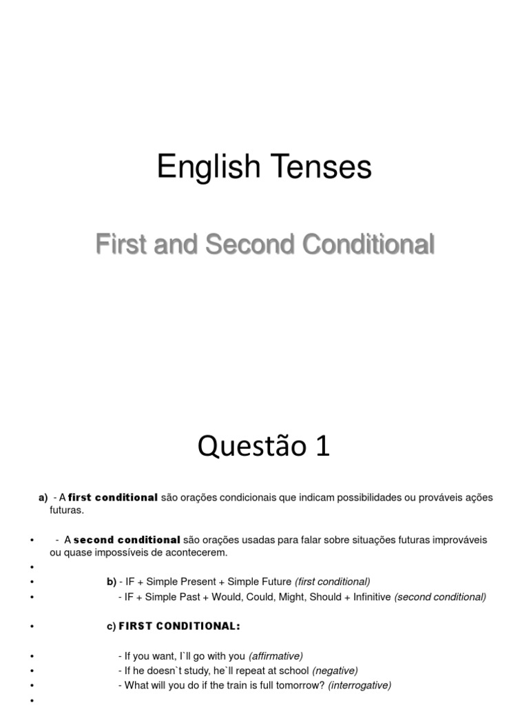 English Conditional Tenses Guide | PDF | Languages | Language Arts & Discipline