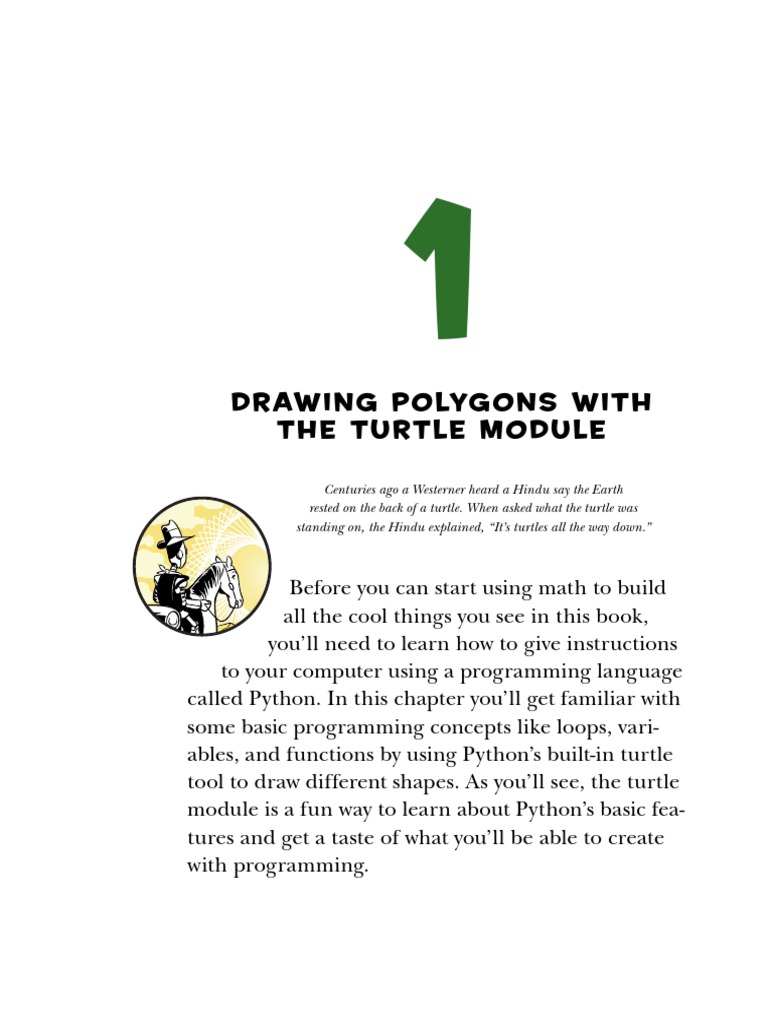 Drawing Polygons With The Turtle Module | PDF | Control Flow | Subroutine