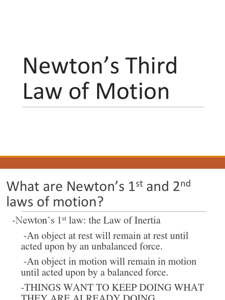 Newton Third Law | PDF