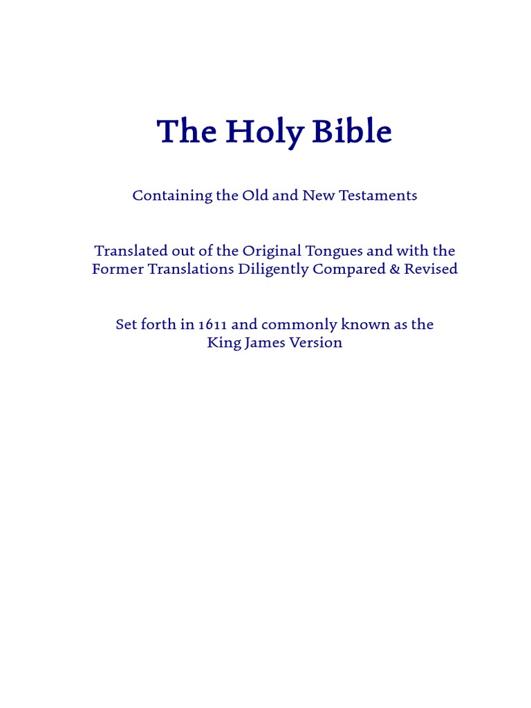 Bible King James Version | PDF | Noah | Cain And Abel