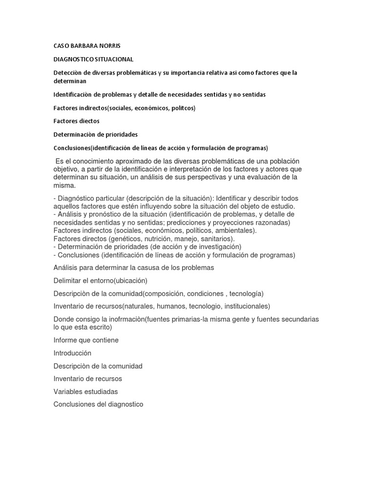 Caso Barbara Norris - Bos | PDF | Enfermería | Hospital