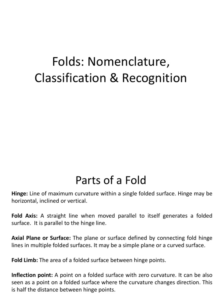 Folds: Nomenclature, Classification & Recognition | PDF | Deformation ...