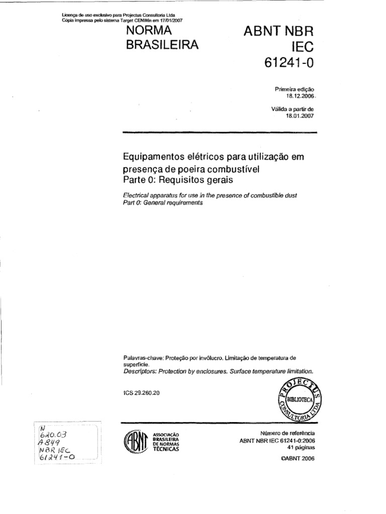 NBR Iec 61241-0-2006 | PDF
