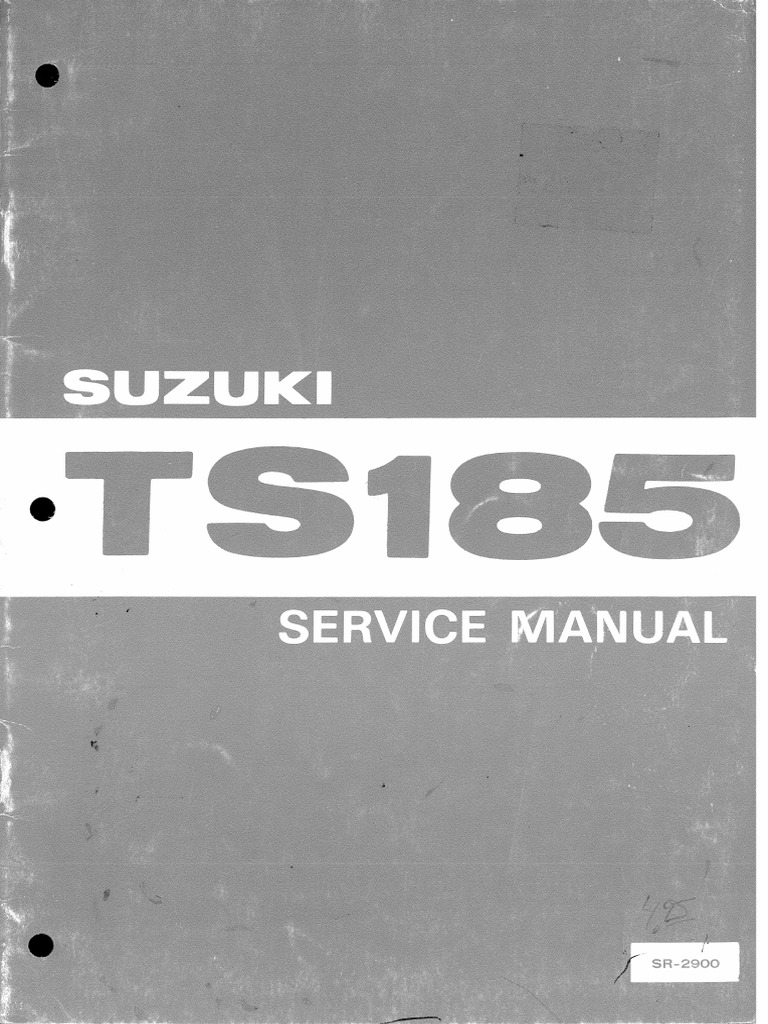 Suzuki TS 185 Service Manual PDF | PDF