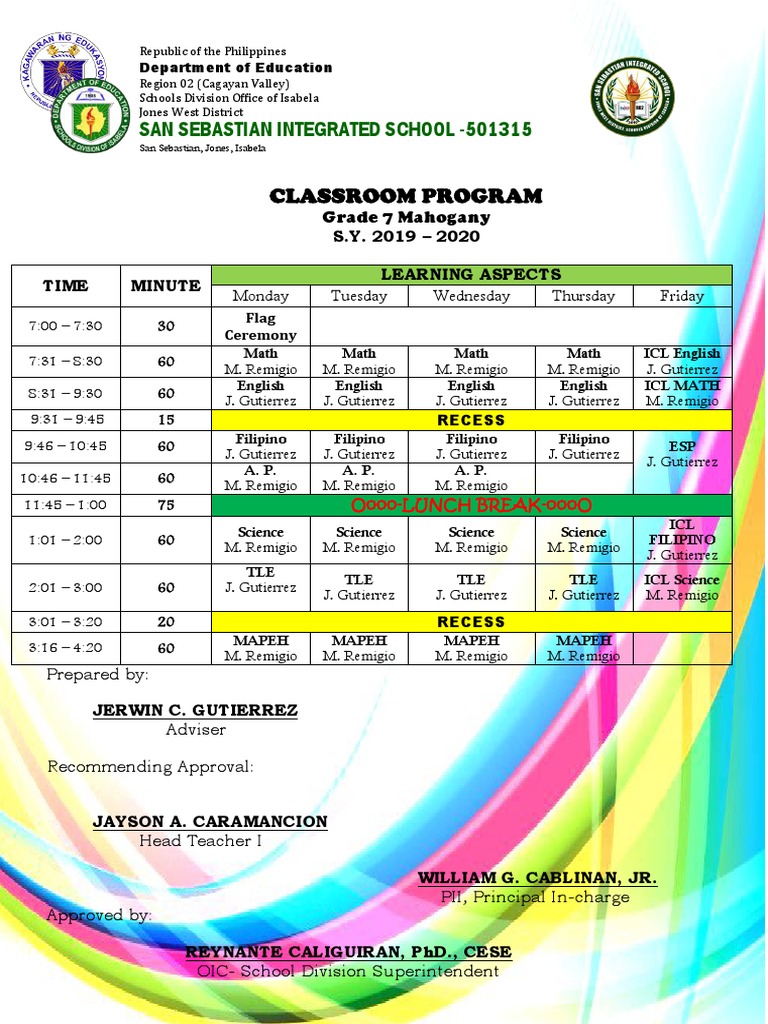 Classroom Program | PDF