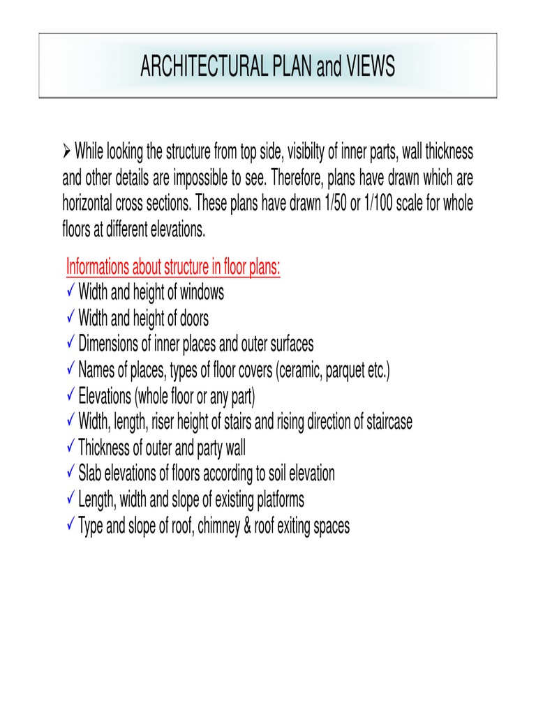 Architectural Plan and Views: Informations About Structure in Floor ...