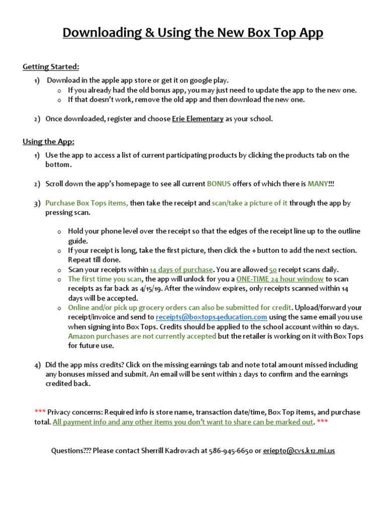 2019 2020 Box Tops App Instructions | PDF