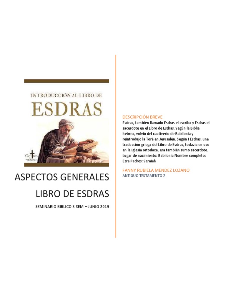 Análisis Del Libro de Esdras | PDF | Ezra | Templo en jerusalén
