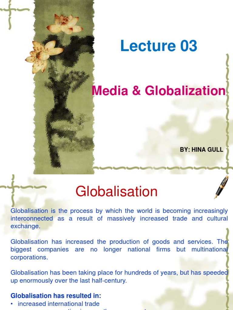 Understanding Media and Globalization | PDF | Globalization | Market ...