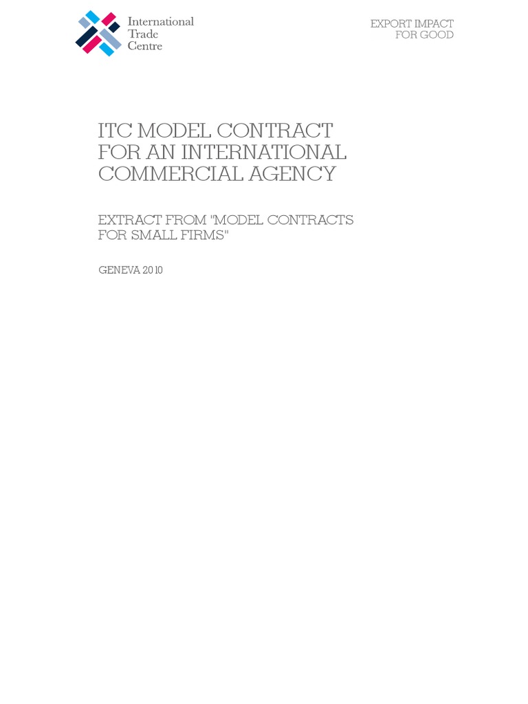 Itc Model Contract For An International Commercial Agency | PDF | Law ...