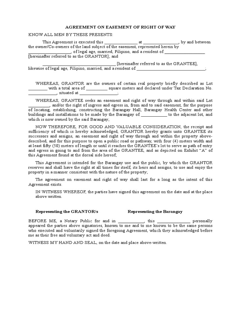 Easement Agreement 1 | PDF | Easement | Justice