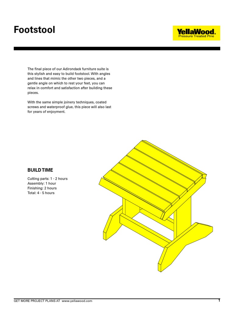 Footstool: Build Time | Download Free PDF | Wood | Screw