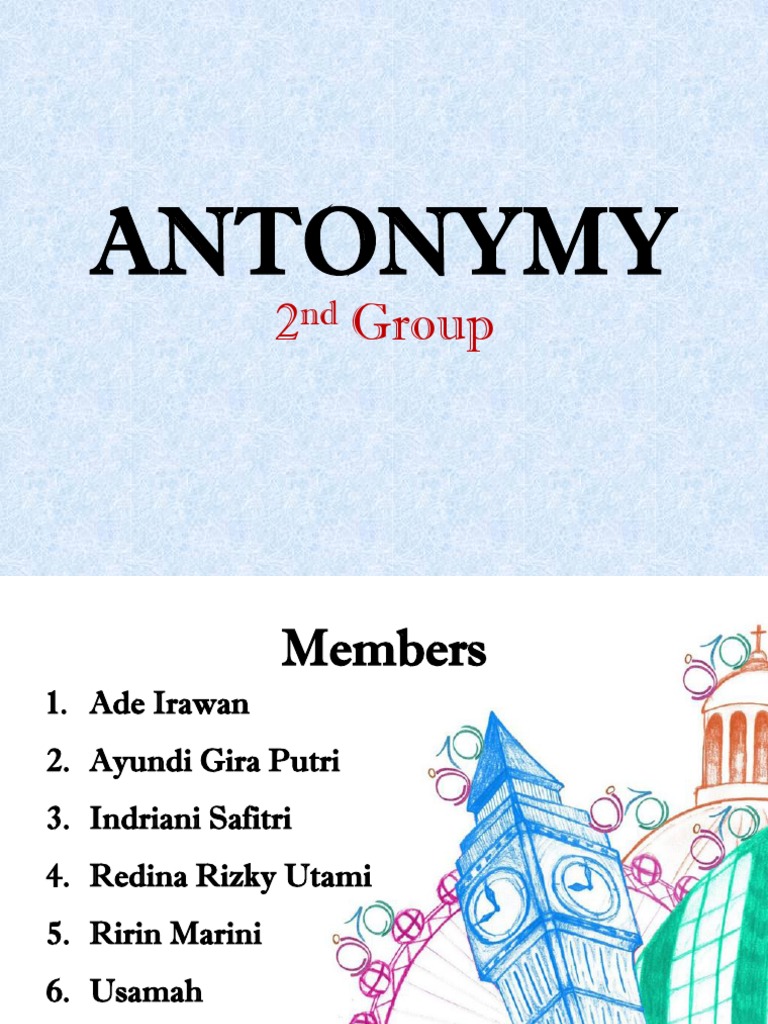 Antonymy: 2 Group | PDF