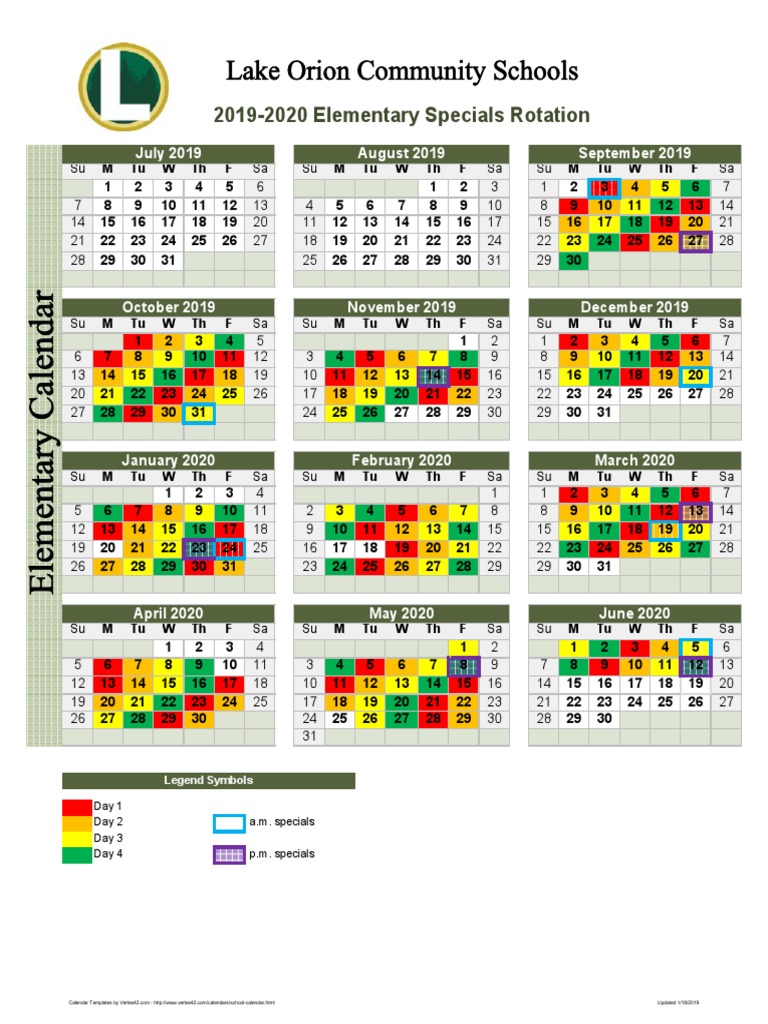Elementary School Year Calendar | PDF | Teaching Mathematics