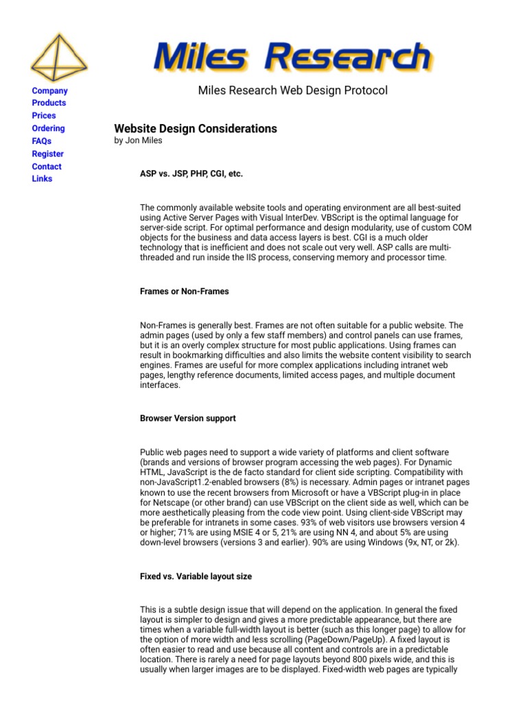 Web Design Considerations | PDF | Dynamic Web Page | Web Design