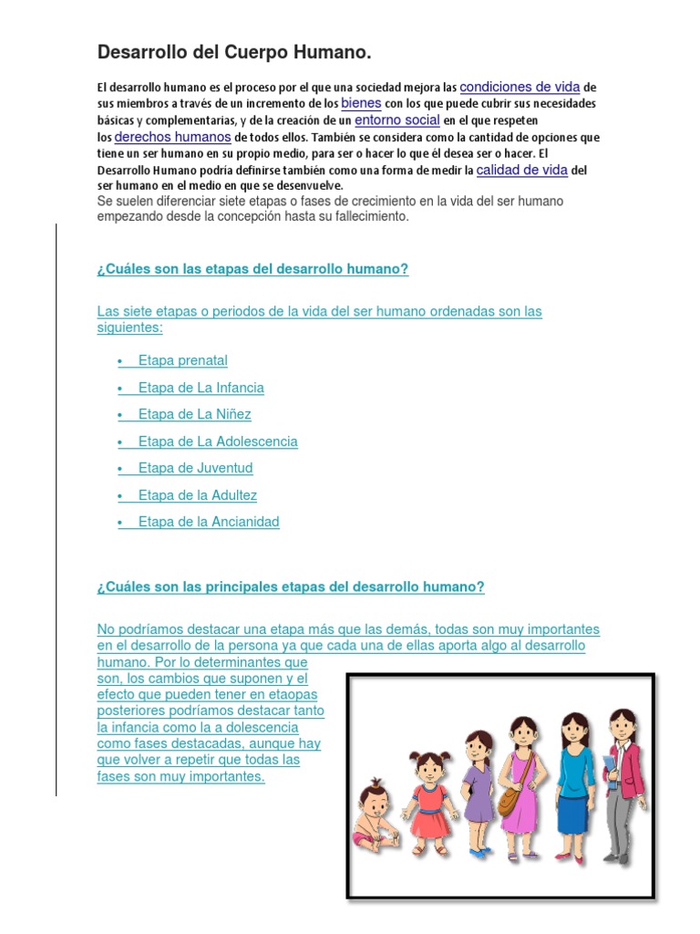 Etapas del Desarrollo Humano | PDF | Crecimiento personal y profesional