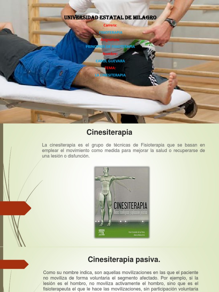 Expo Cinesiterapia Pdf Ciencia Y Matemáticas