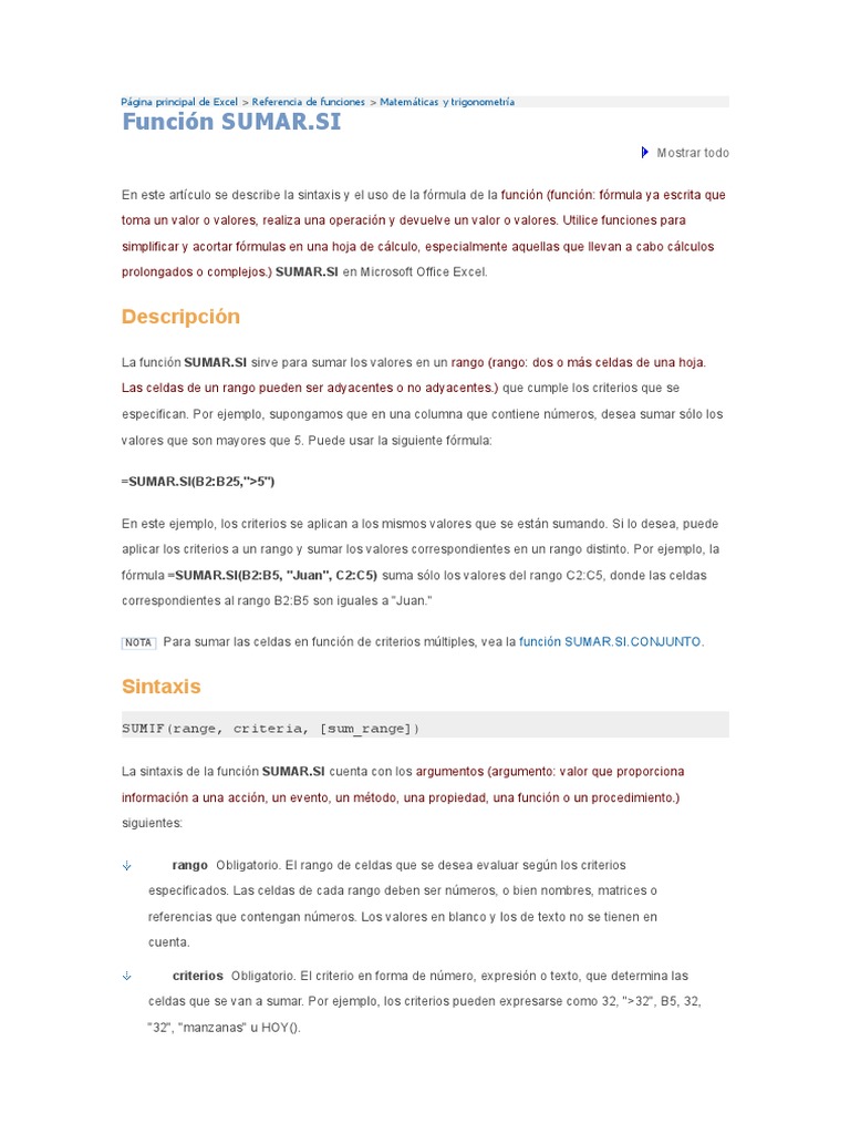 Sumar Si | PDF | Hoja de cálculo | Software