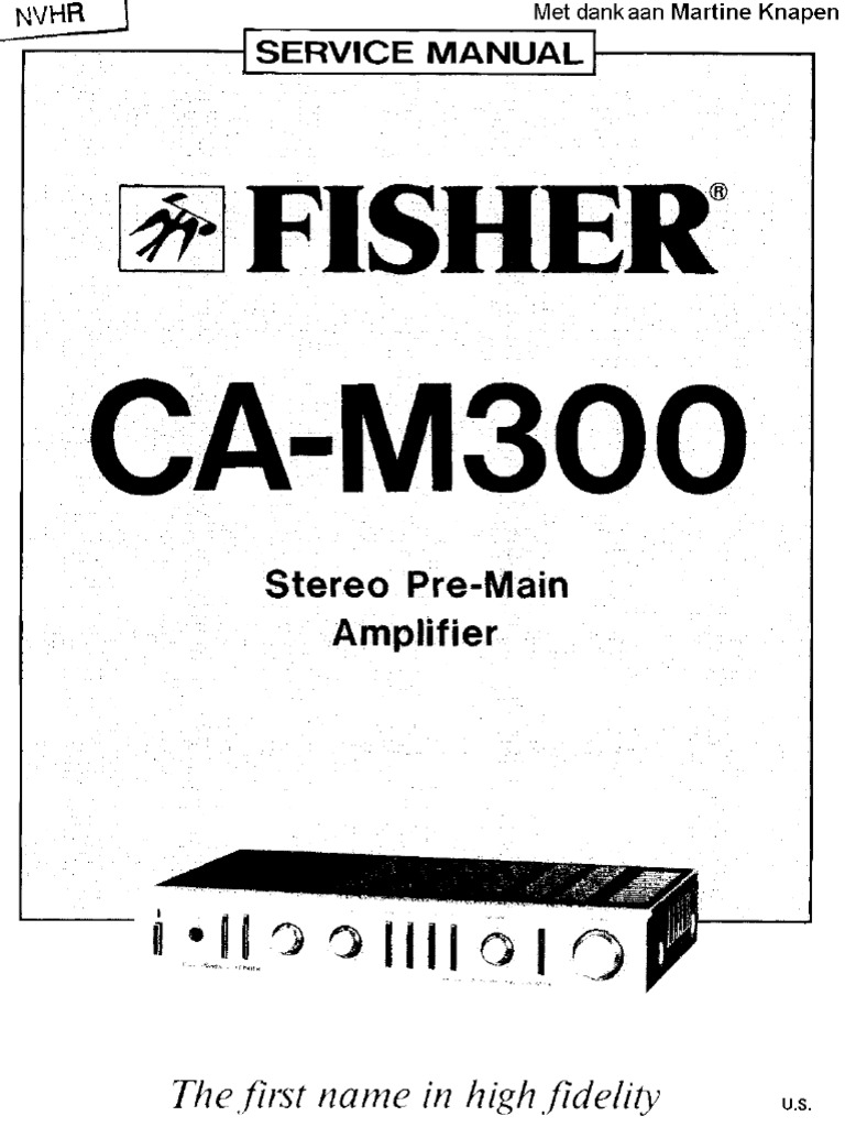 Fisher CA-m300 Stereo Pre-Main Amplifier SM | PDF