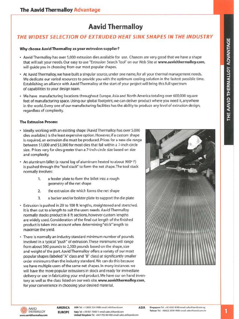 Aluminium Extrusion Selection Guide | PDF