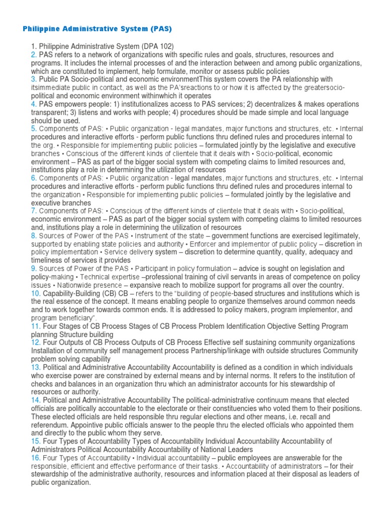 Overview of the Philippine Administrative System | PDF | Employment ...
