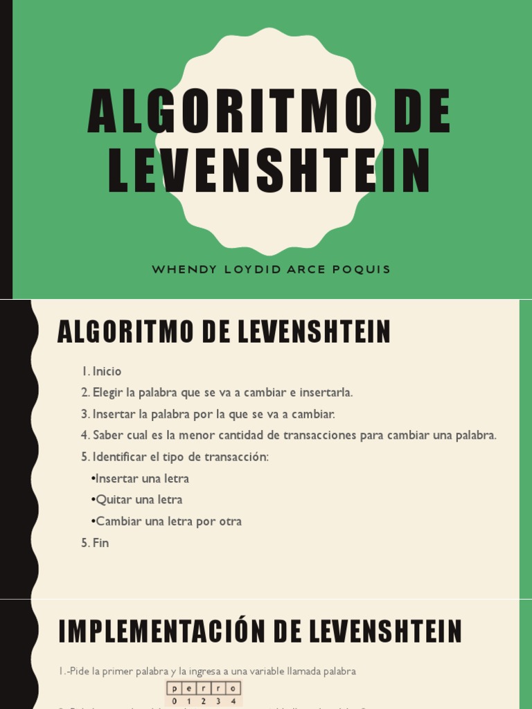 Algoritmo de Levenshtein | PDF | Matriz (Matemáticas) | Algoritmos
