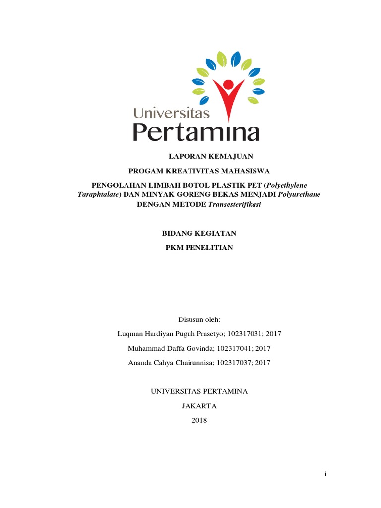 Laporan Kemajuan PKM-PE | PDF