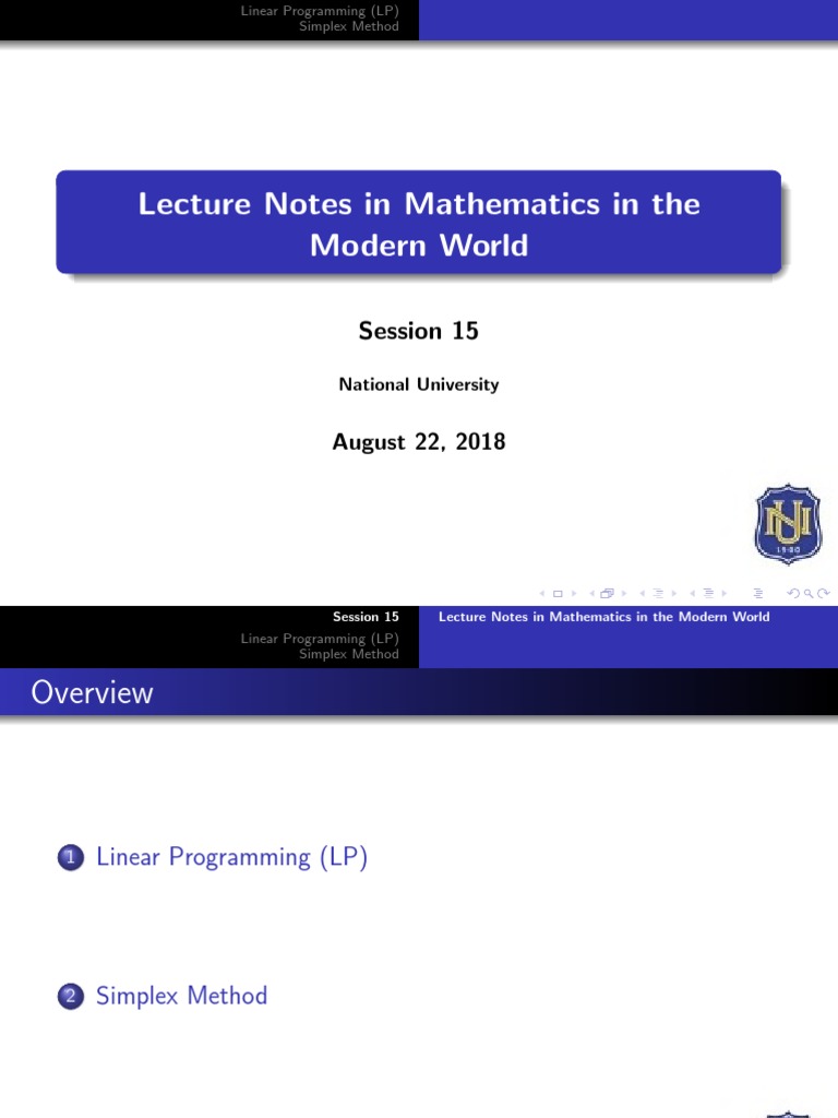 MMW s15 PDF | PDF | Linear Programming | Mathematical Optimization MMW s15 PDF | PDF | Linear Programming | Mathematical Optimization