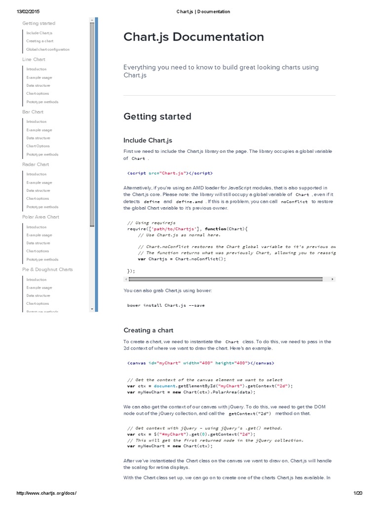 Chart Js Documentation Getting Started Pdf Boolean Data Type J