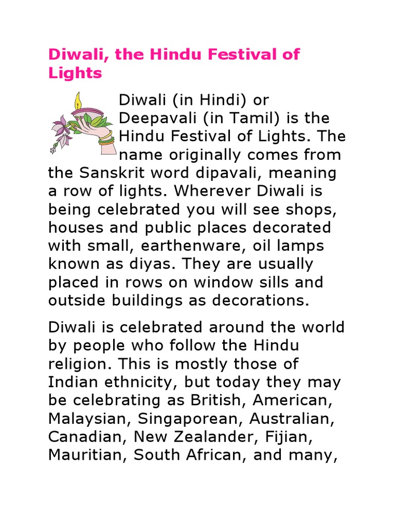 Diwali, The Hindu Festival of Lights | PDF | Foods | Religion And Belief