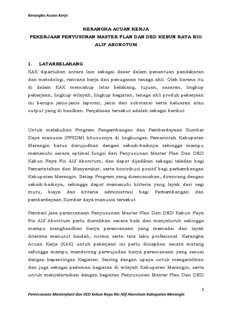 KAK Master Plan | PDF