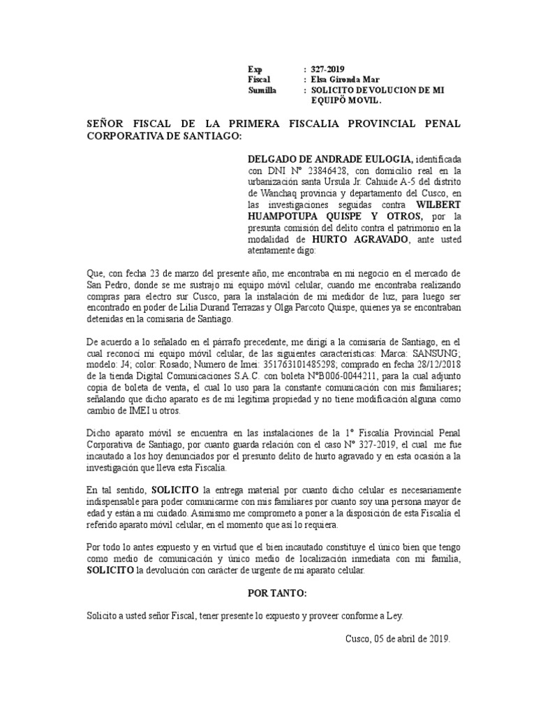 Devolucion de Celular | PDF | Santiago | Gobierno