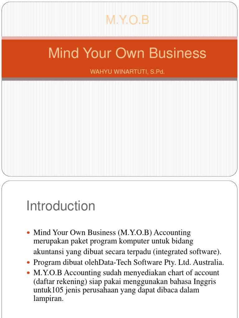MYOB | PDF