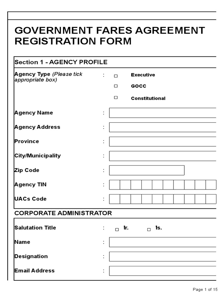 GFA Registration Form - FINAL | PDF | Invoice | Government