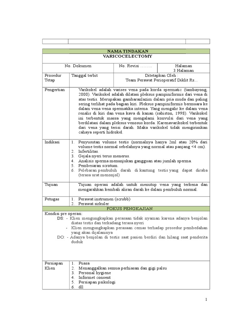 Instrumentasi Teknik-VARICOCELECTOMY | PDF | Sains & Matematika